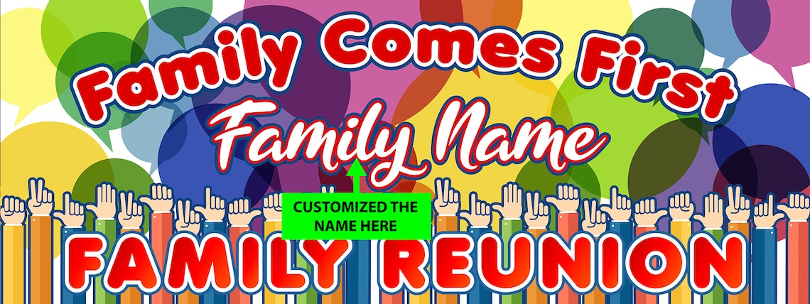 Family Reunion Banner Personalized Family Name Banner - Etsy