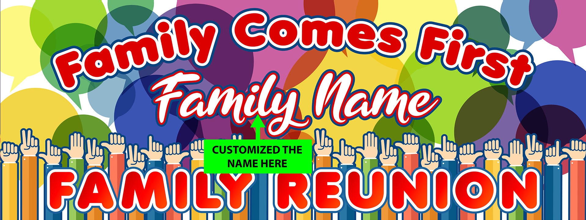 Family Reunion Banner Personalized Family Name Banner - Etsy