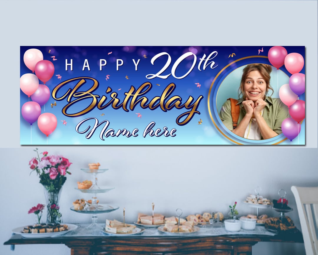 Personalized Happy Birthday Banner Personalized Party Banners ...