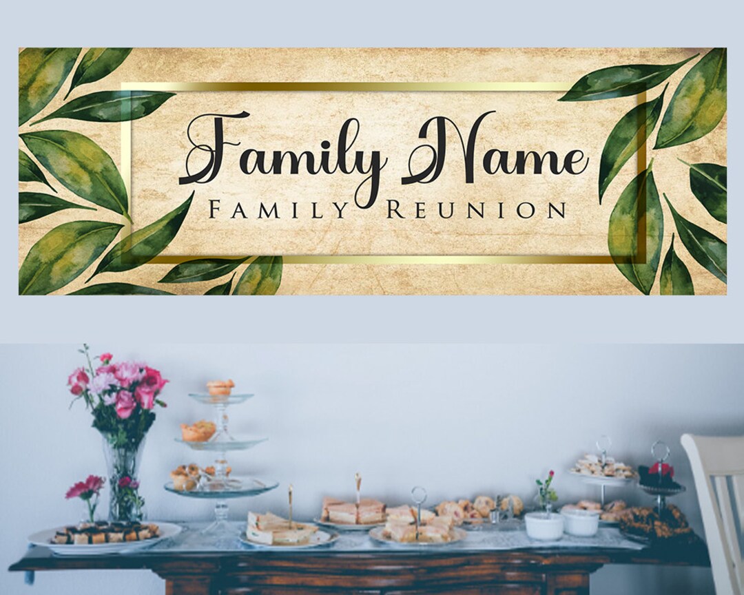 Family Reunion Photo Backdrop Event Banner Personalized Family Name ...