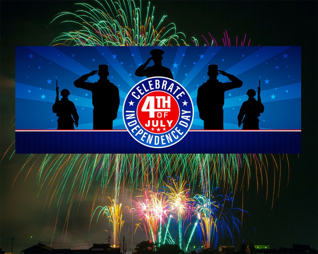 4th of July Banner Happy 4th of July Banner Independence - Etsy