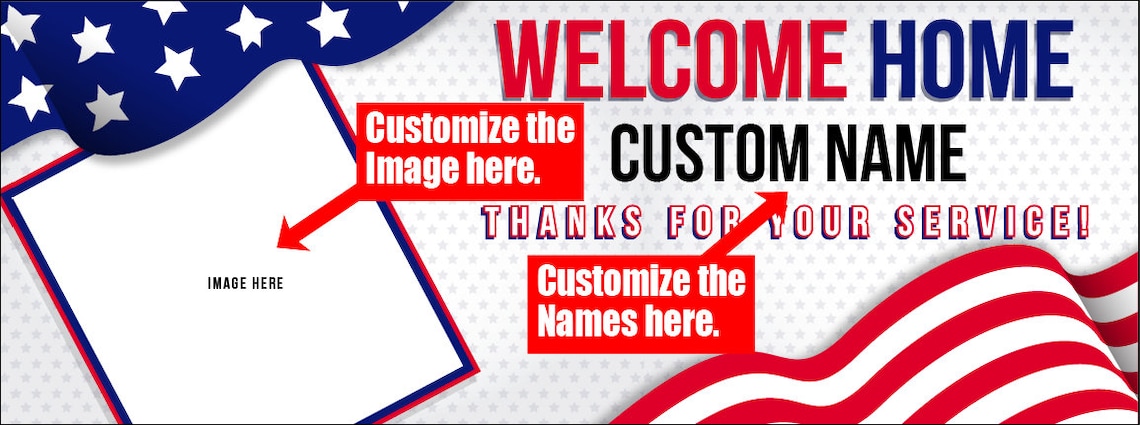 Welcome Home Military Banner Personalized Banner United | Etsy