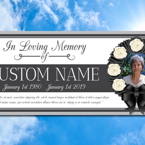 Memorial Retractable Banner Funeral Banner in Loving Memory - Etsy