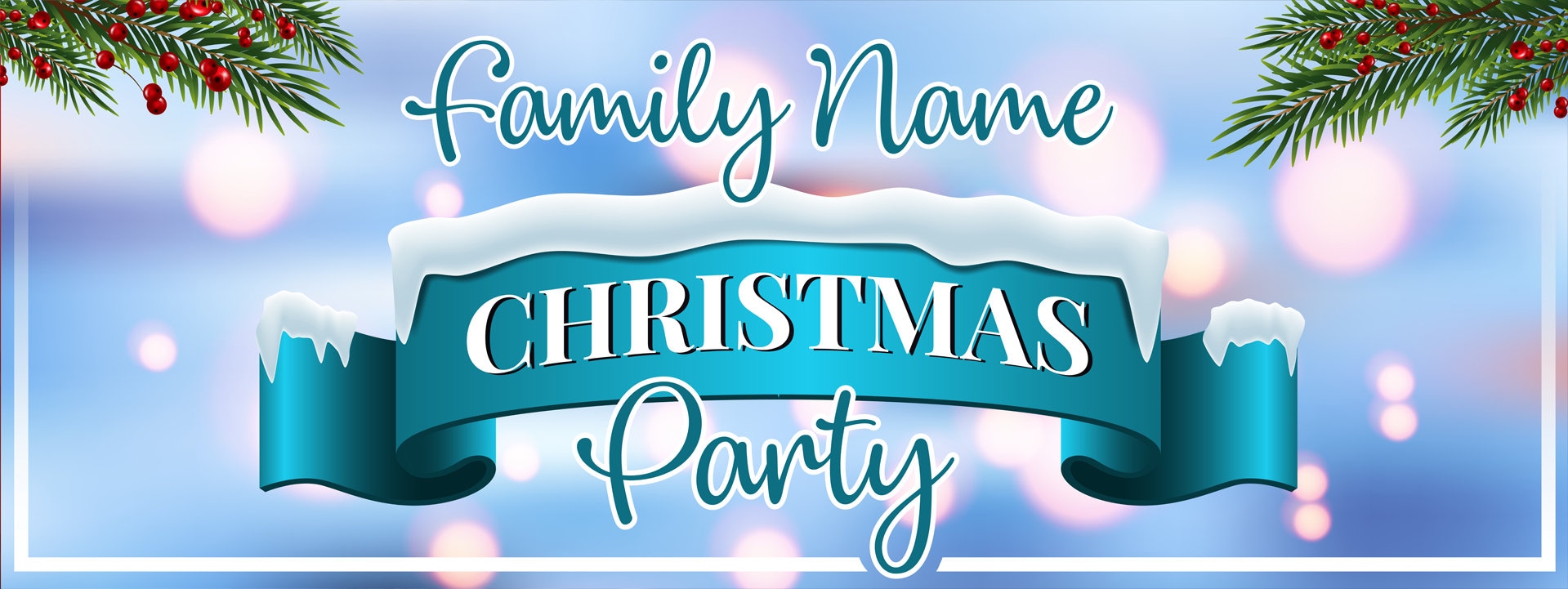 Personalized Christmas Party Banner Merry Christmas Holiday - Etsy