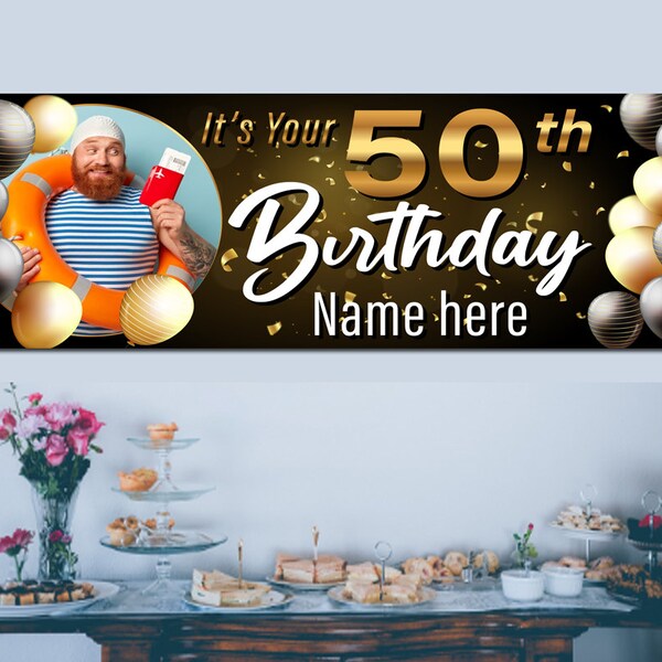 50th Birthday Banner Etsy