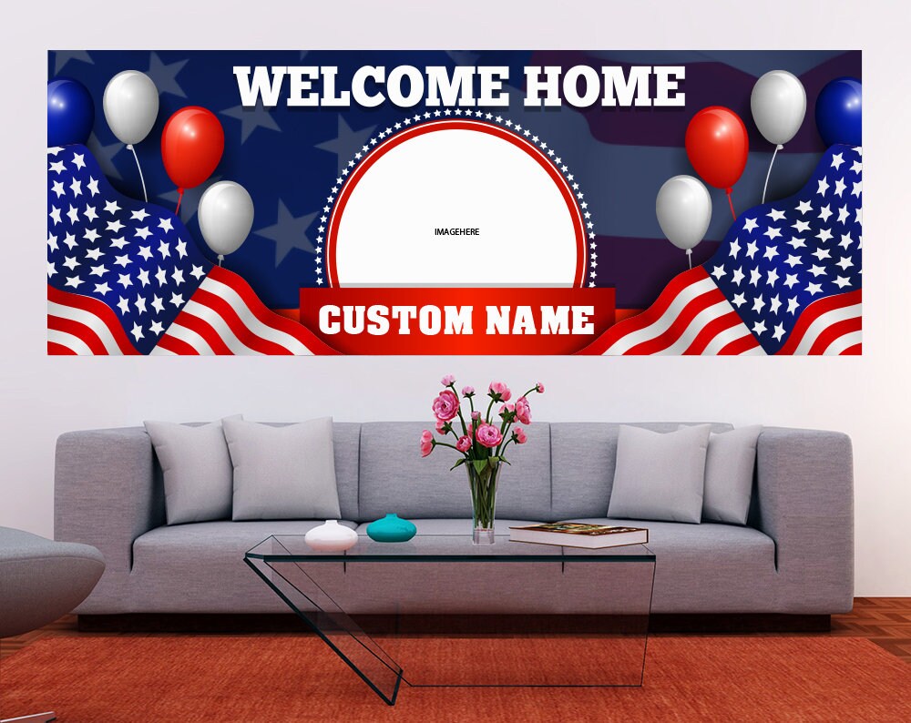 Welcome Home Military Banner Personalized Banner Military | Etsy