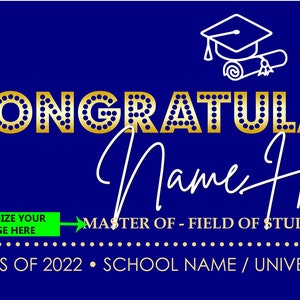 Congrats Graduation Banner, Personalized Graduation Banner, Class of ...