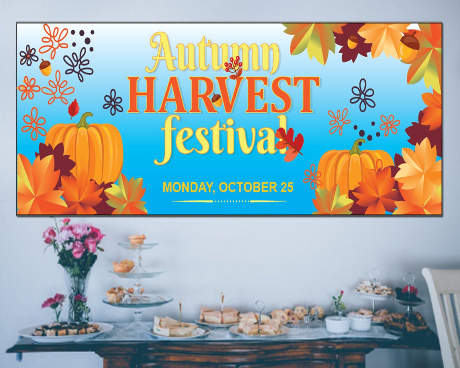 Autumn Harvest Festival Banner Fall Autumn Harvest Autumn Yard - Etsy