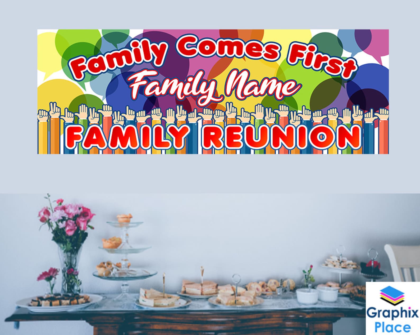 Family Reunion Banner Personalized Family Name Banner - Etsy