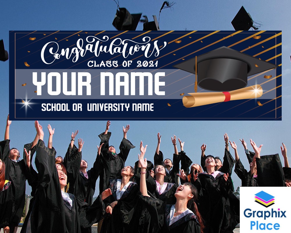 Personalize Graduation Banner Class of 2021 Graduation | Etsy