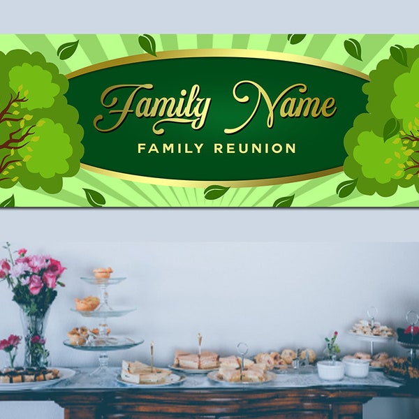 Blue Family Reunion Backdrop - Etsy