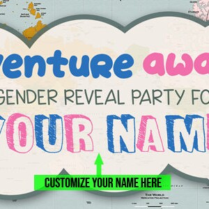 Gender Reveal Party Banner Pink or Blue Sign Personalized Sign - Etsy