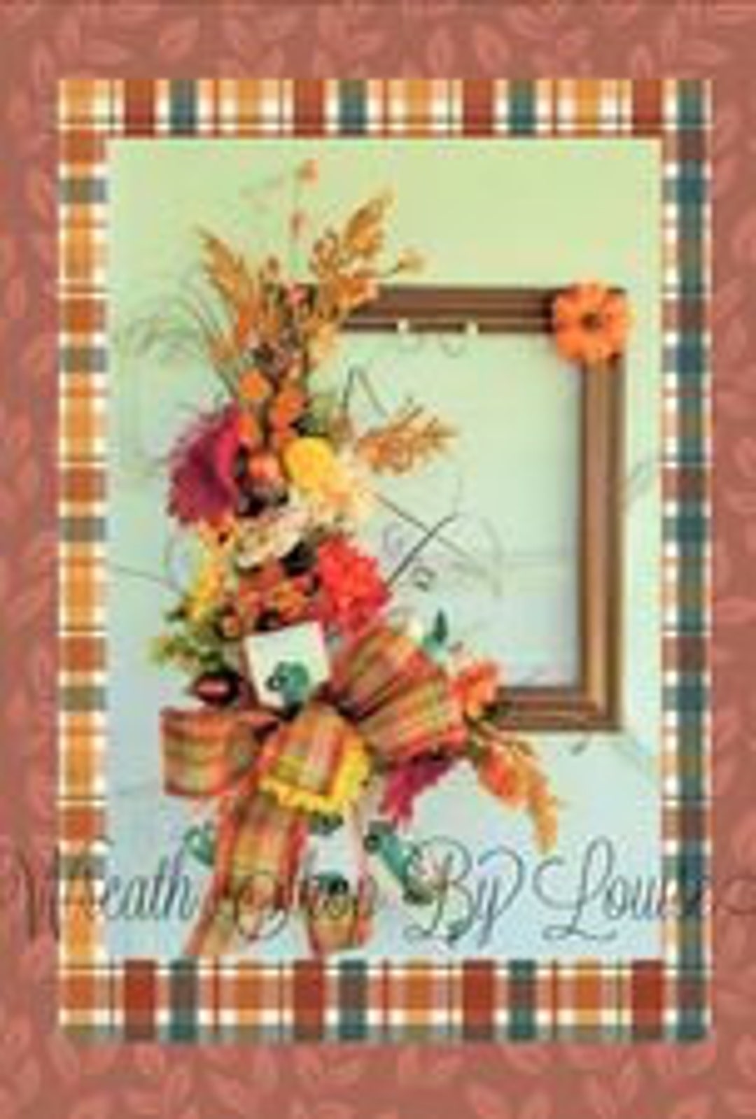 Picture Frame Wreath for Fall, Front Door Wreath for Fall, Picture ...