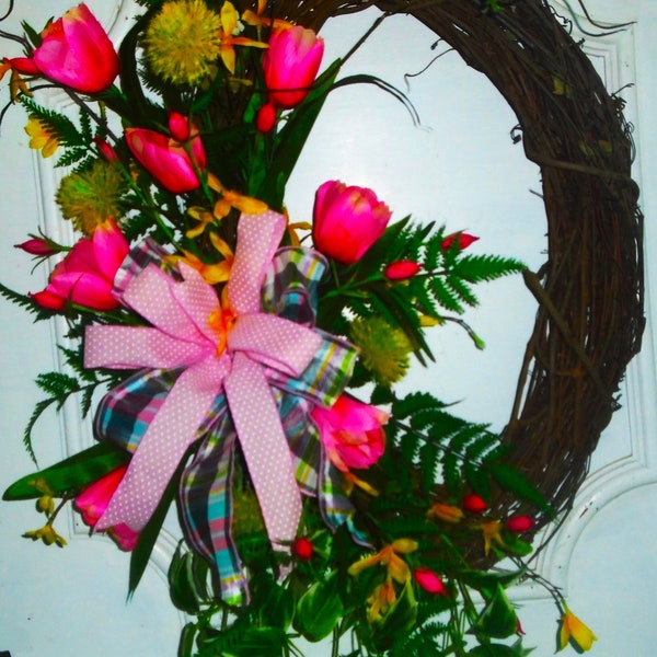 Large Spring Wreath - Etsy