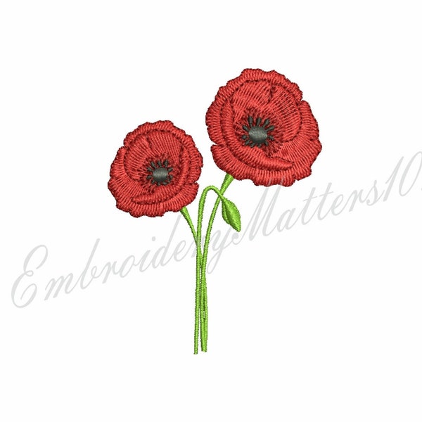 Poppy Embroidery - Etsy