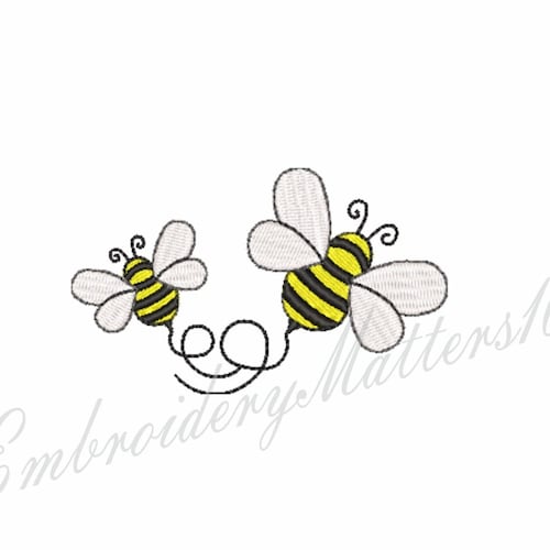 Cute Bumble Bee Embroidery Design. 2 Sizes - Etsy