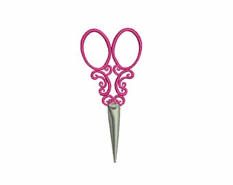 Scissors Machine Embroidery Design File - Etsy