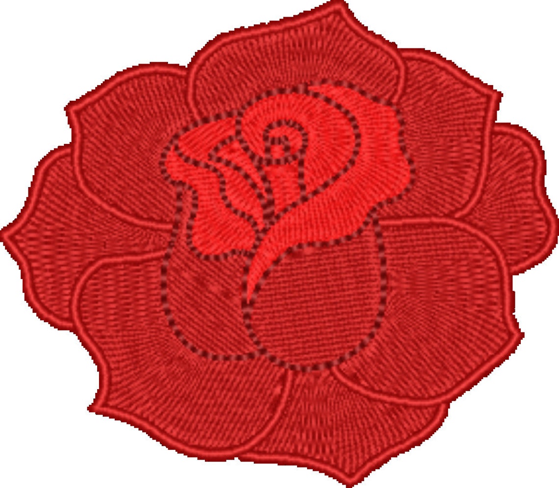Rose Embroidery Design. Two Sizes | Etsy UK