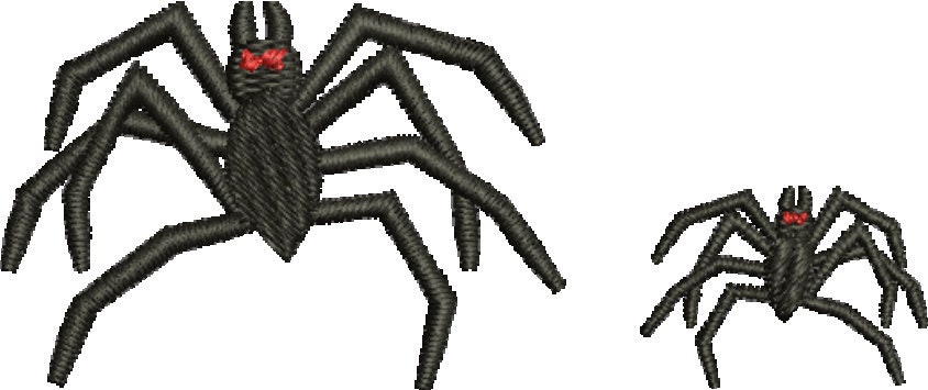 Spider machine embroidery design. TWO SIZES | Etsy