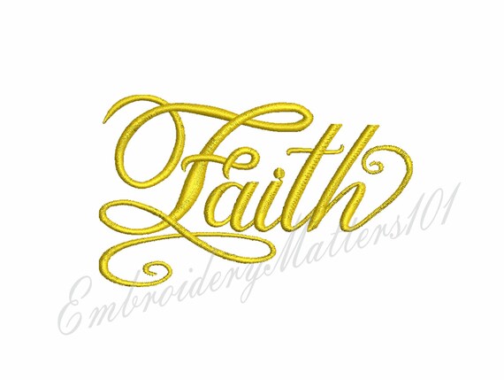 Faith Embroidery Design - Etsy
