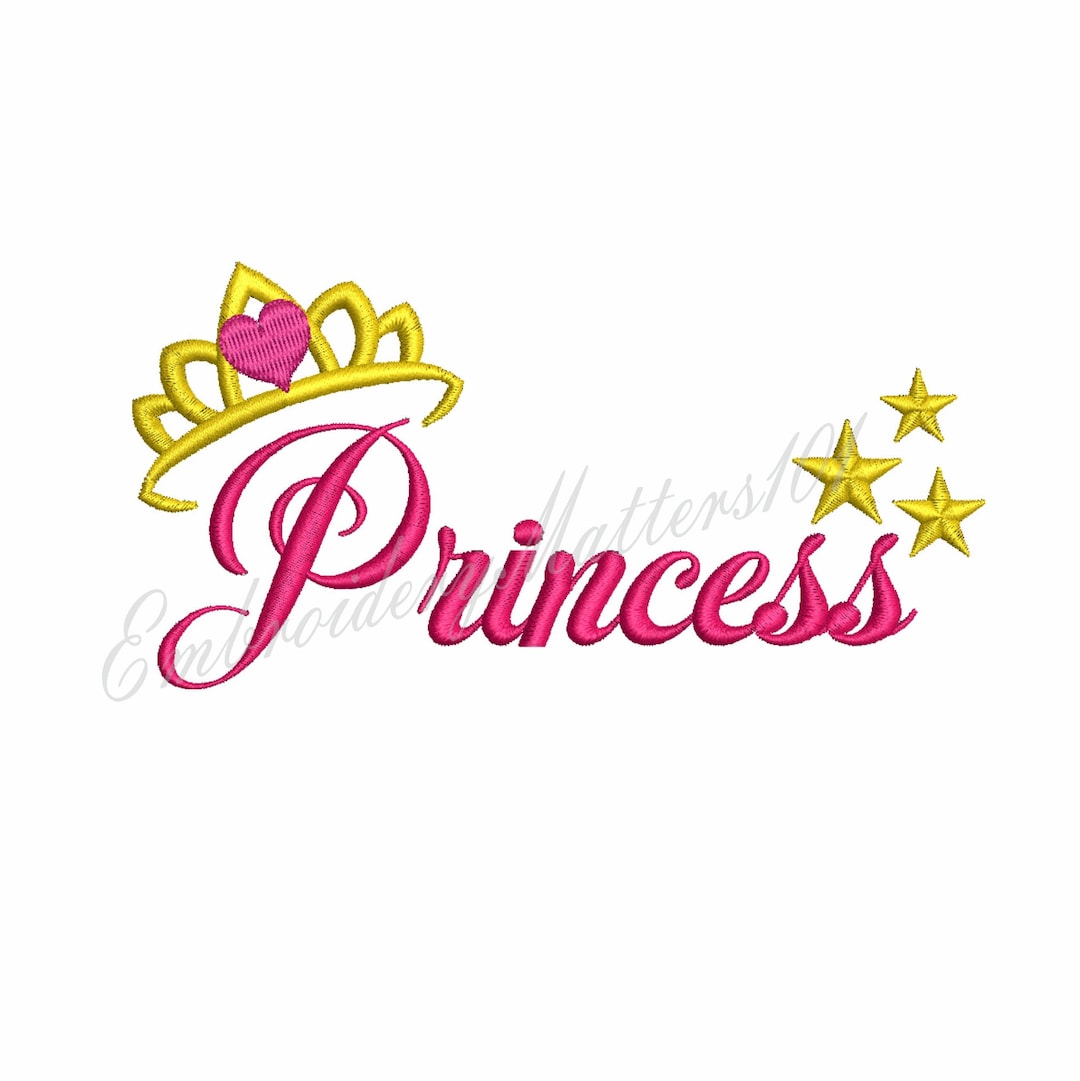 Princess Embroidery Design - Etsy
