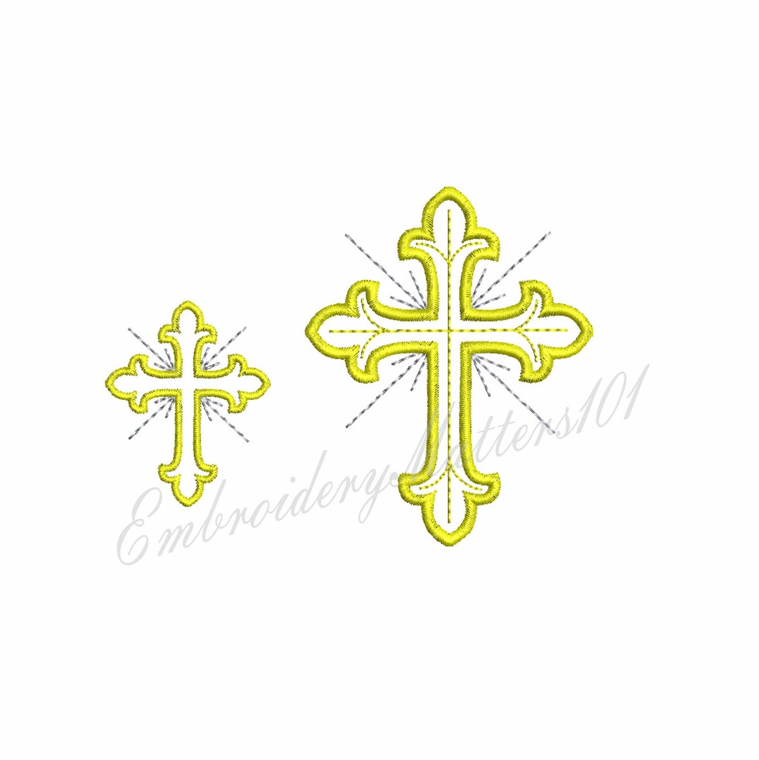 Cross Embroidery Design. TWO SIZES. - Etsy