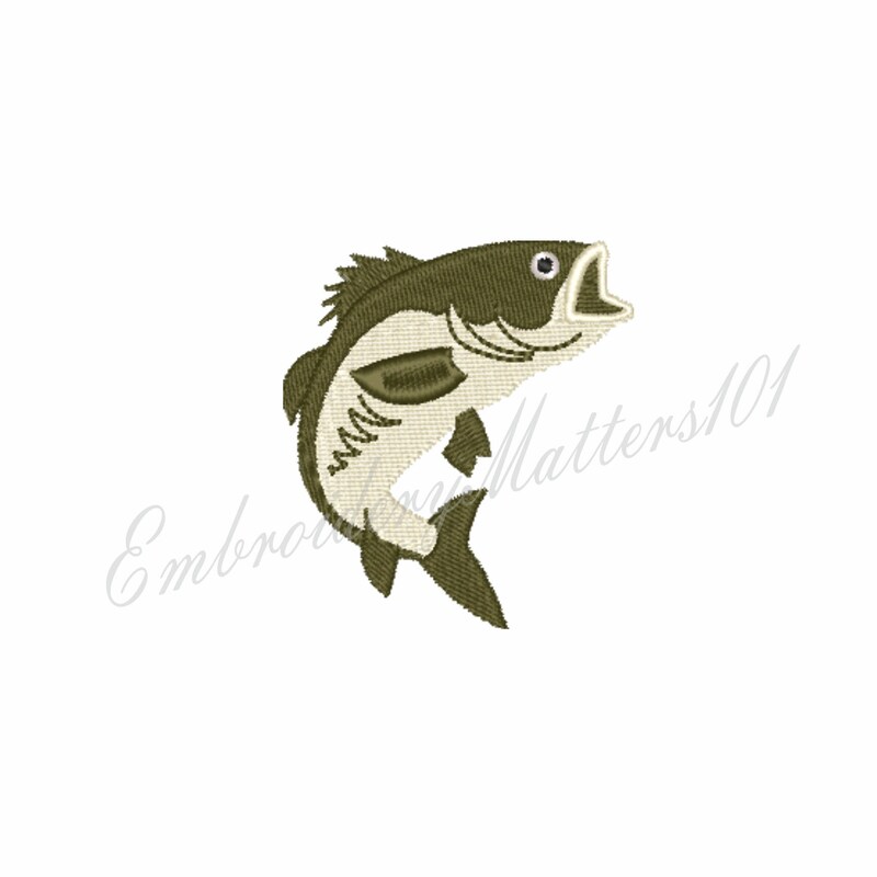 Fishing Embroidery - Etsy