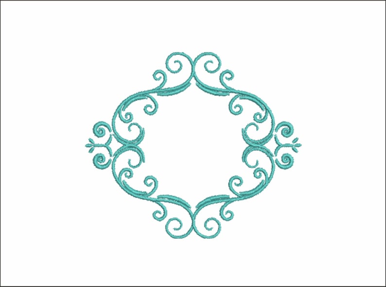 Monogram Frame Embroidery Design | Etsy