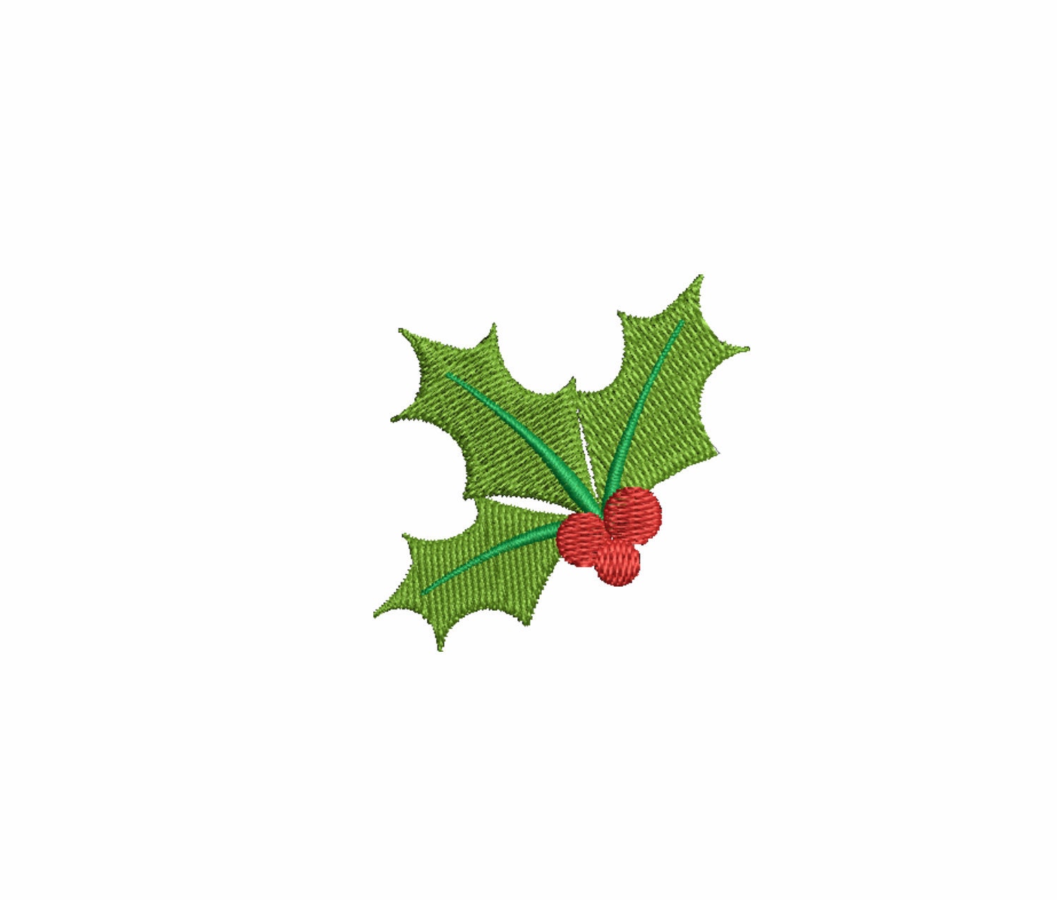 Christams Holly Embroidery Design. 3 Sizes - Etsy