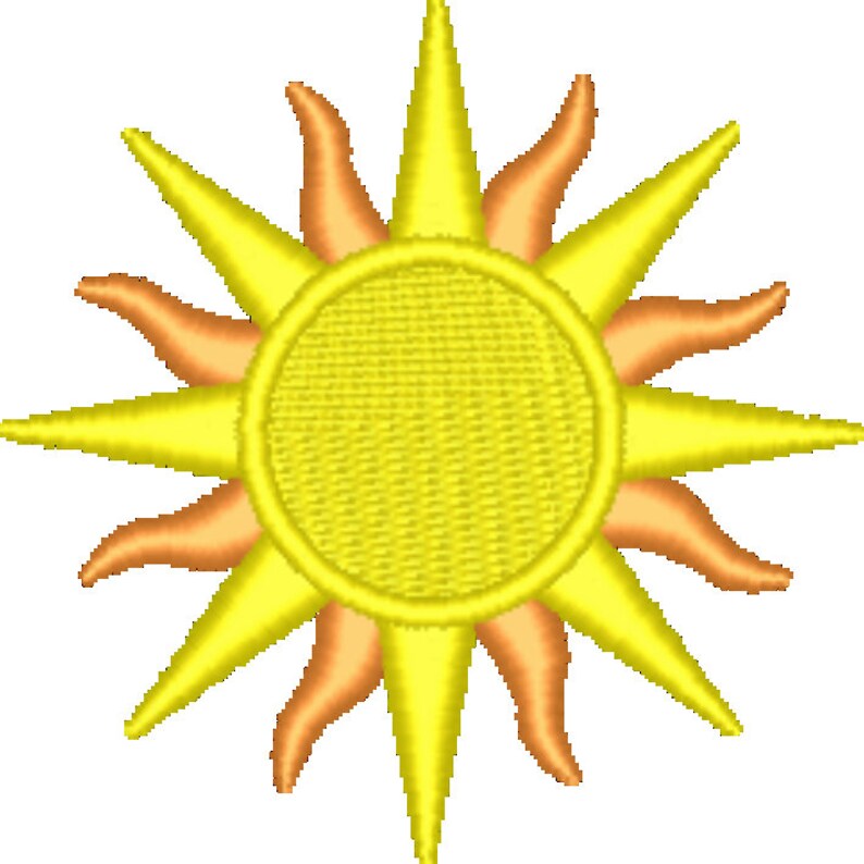 Sun Machine Embroidery Design - Etsy