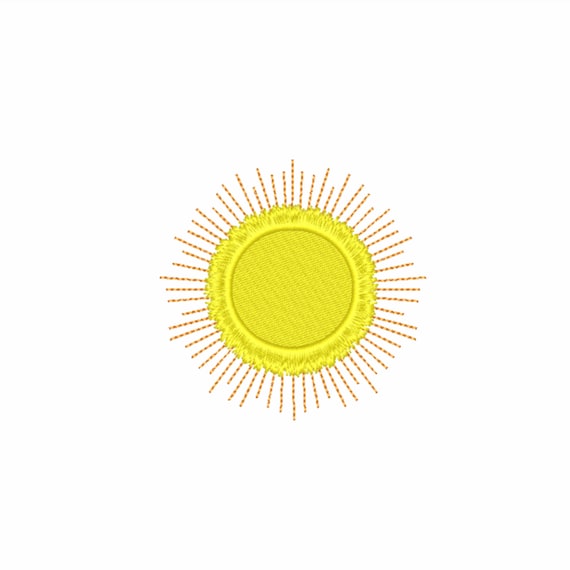 Sun Embroidery Design 3 Sizes - Etsy