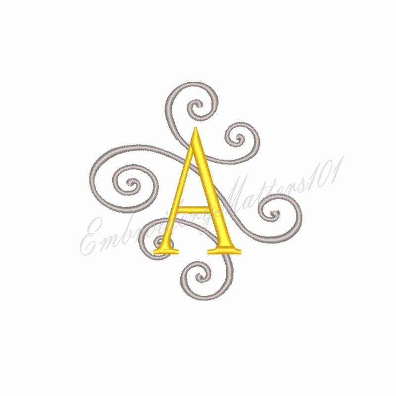 Swirl Monogram - Etsy