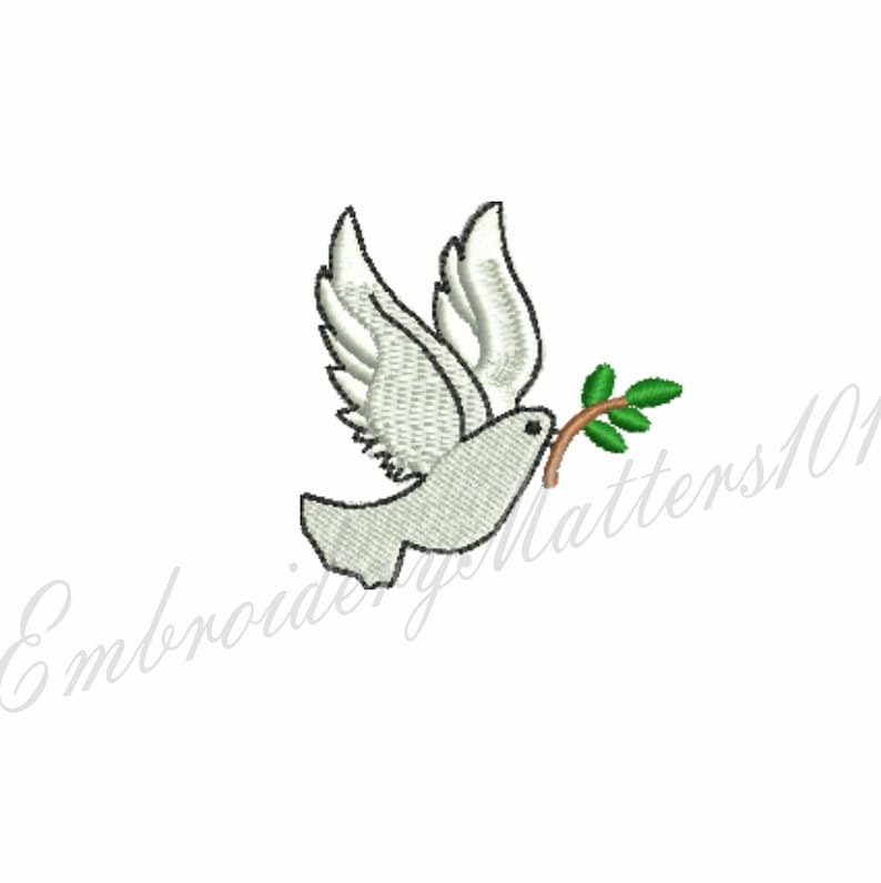 Dove Machine Embroidery Design. - Etsy