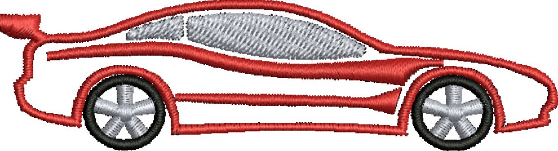 Sports Car Machine Embroidery Design. - Etsy