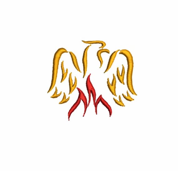Phoenix Embroidery Design. Rising Phoenix | Etsy