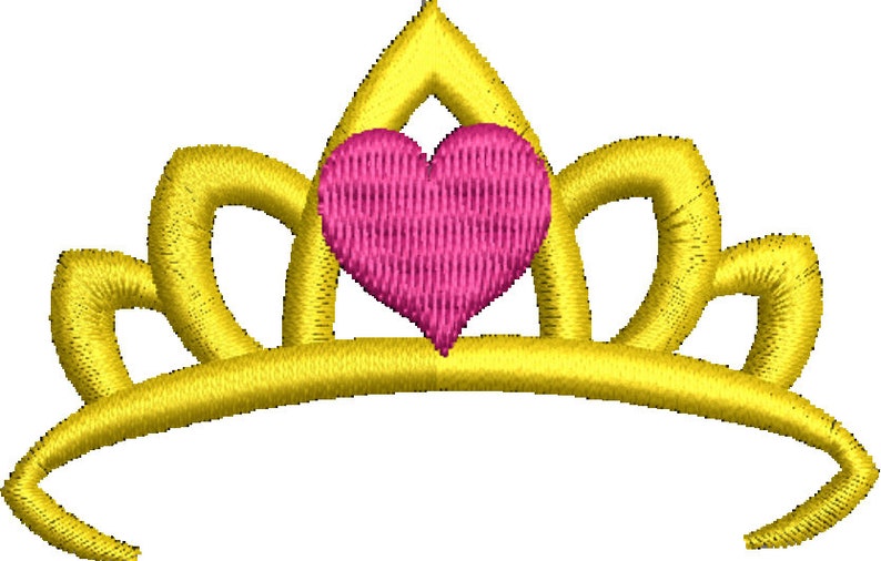 Tiara Embroidery Design. Three Sizes - Etsy
