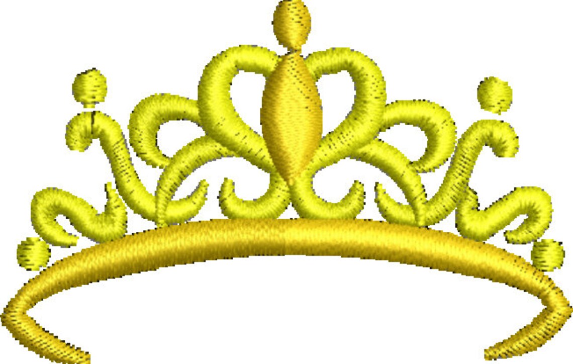 Tiara Embroidery Design. Three Sizes | Etsy