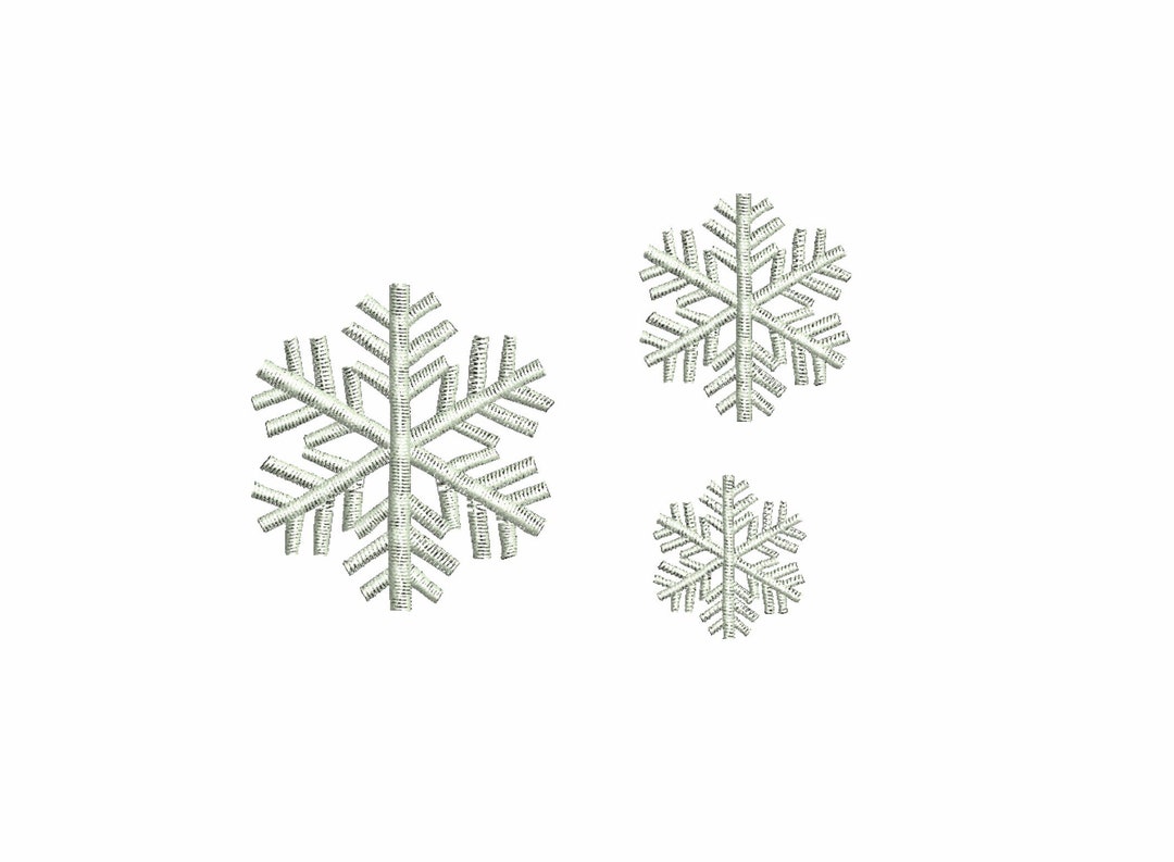 Snowflakes Embroidery Design. SET OF THREE. Machine Embroidery ...