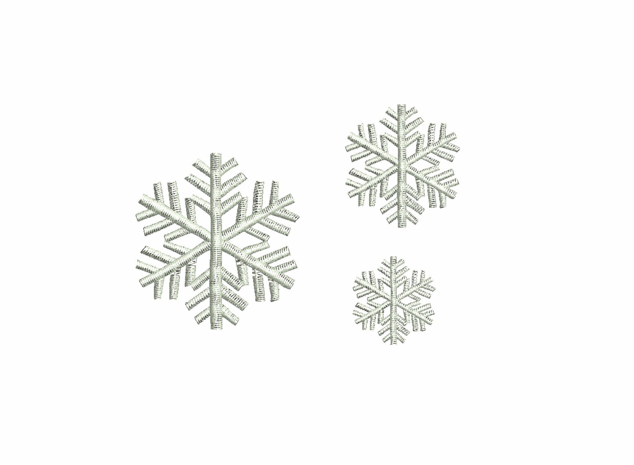 Snowflakes Embroidery Design. SET OF THREE. Machine Embroidery - Etsy