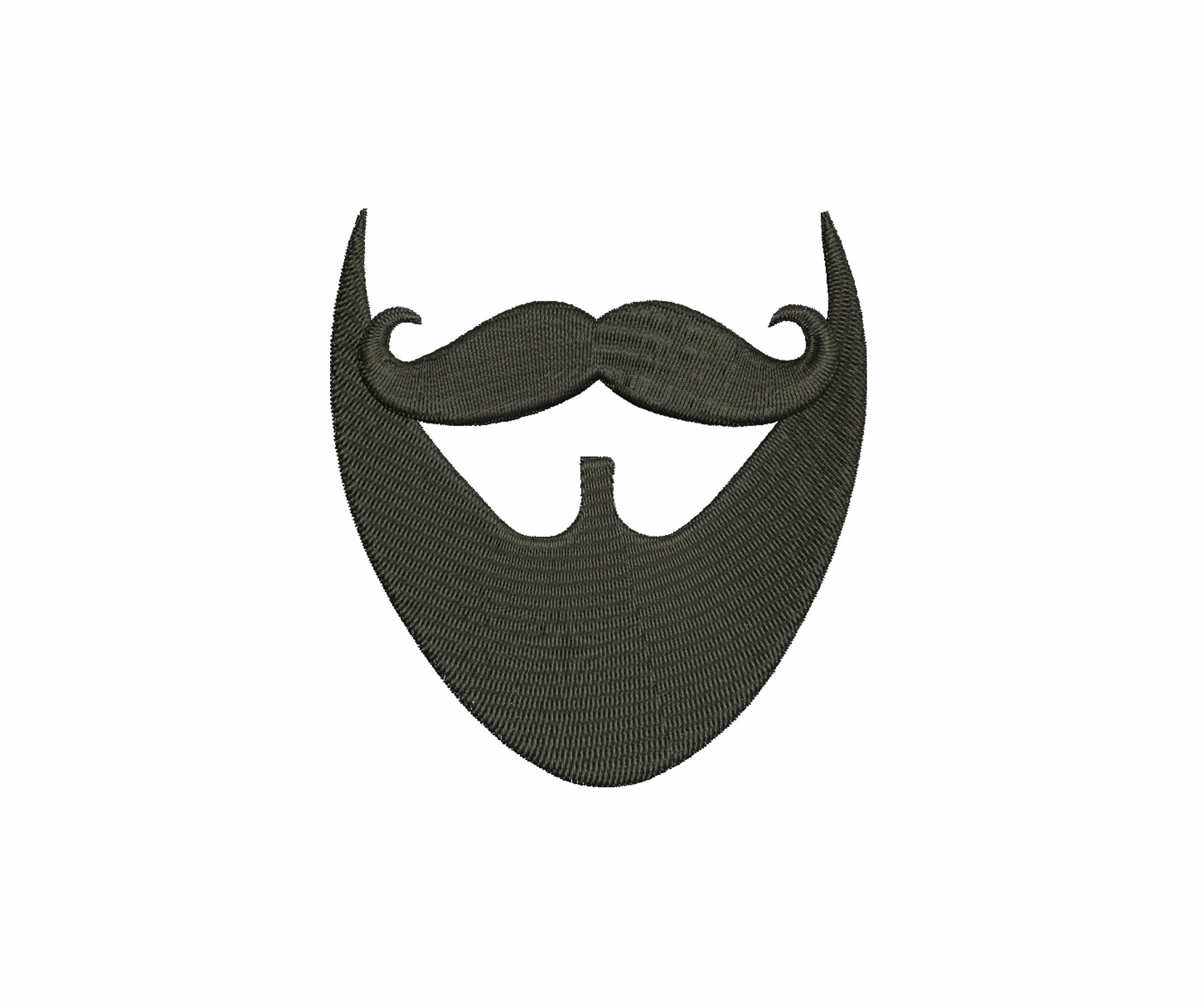 Beard Embroidery Design. Set of Two - Etsy