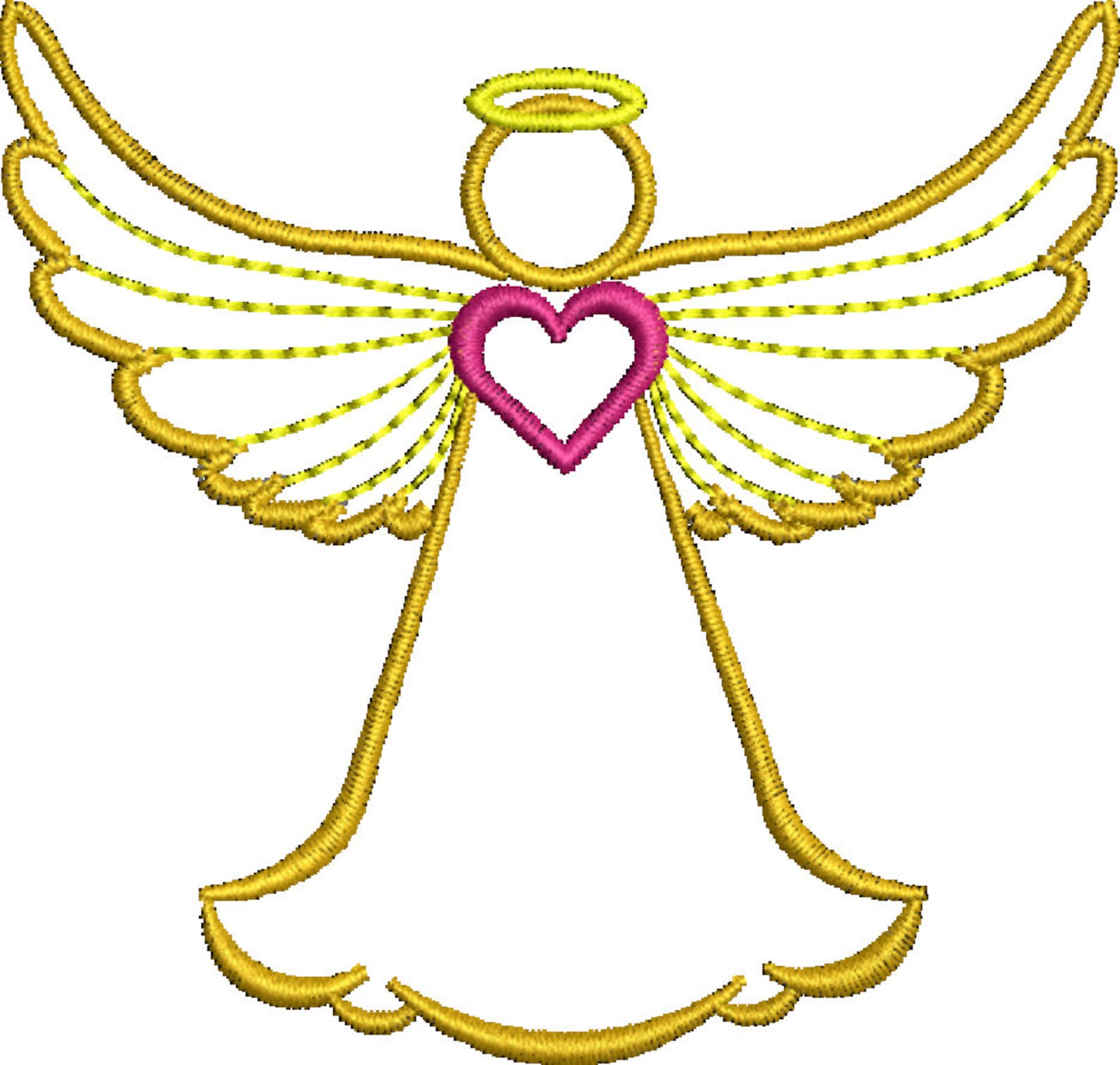 Angel Machine Embroidery Design. Two Versions - Etsy UK