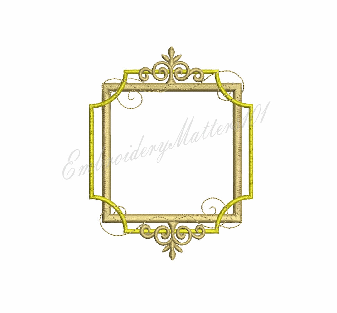 Frame Embroidery Design. Applique Design - Etsy