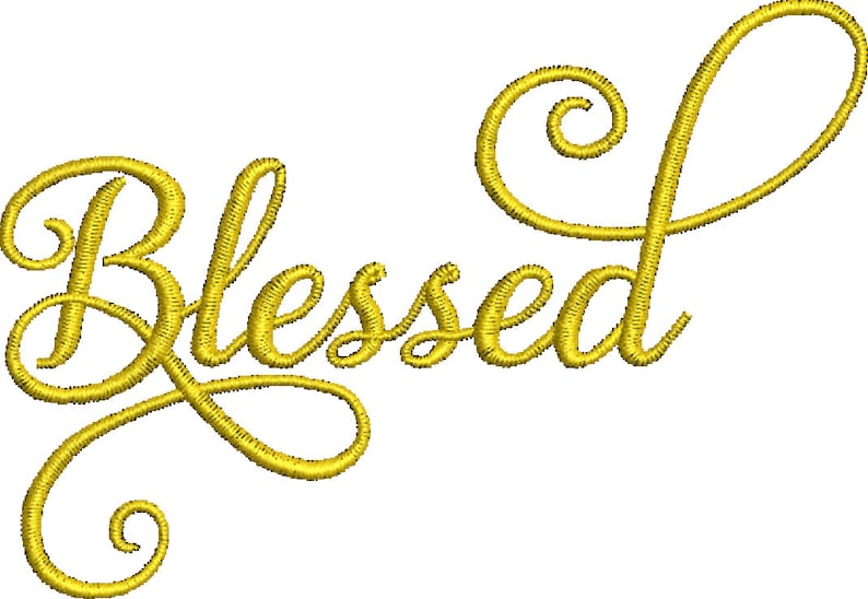 Blessed Embroidery Design | Etsy