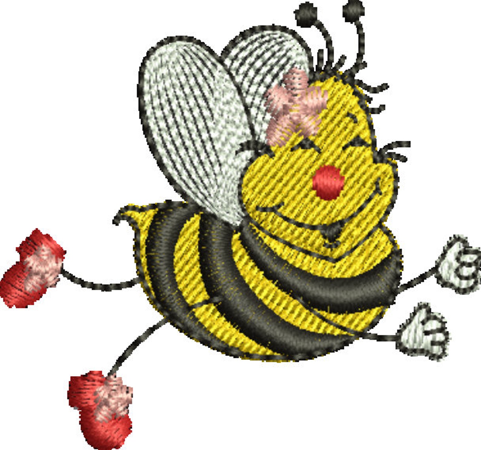 Bee Embroidery Design Cute Bees Set of Two | Etsy UK