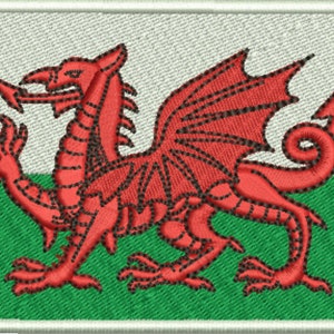 Welsh Flag Embroidery Design. - Etsy