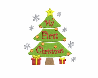 My First Christmas Embroidery Design | My 1st Christmas Embroidery ...
