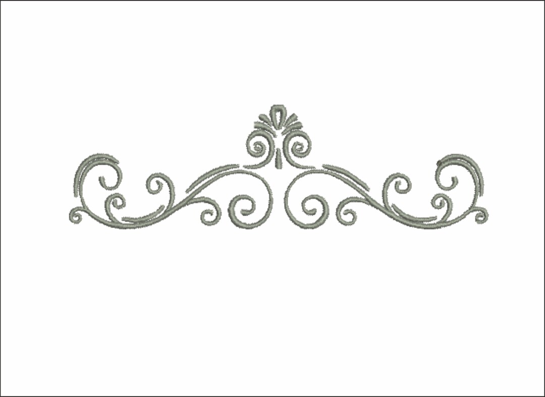 Monogram Scroll Embroidery Design - Etsy