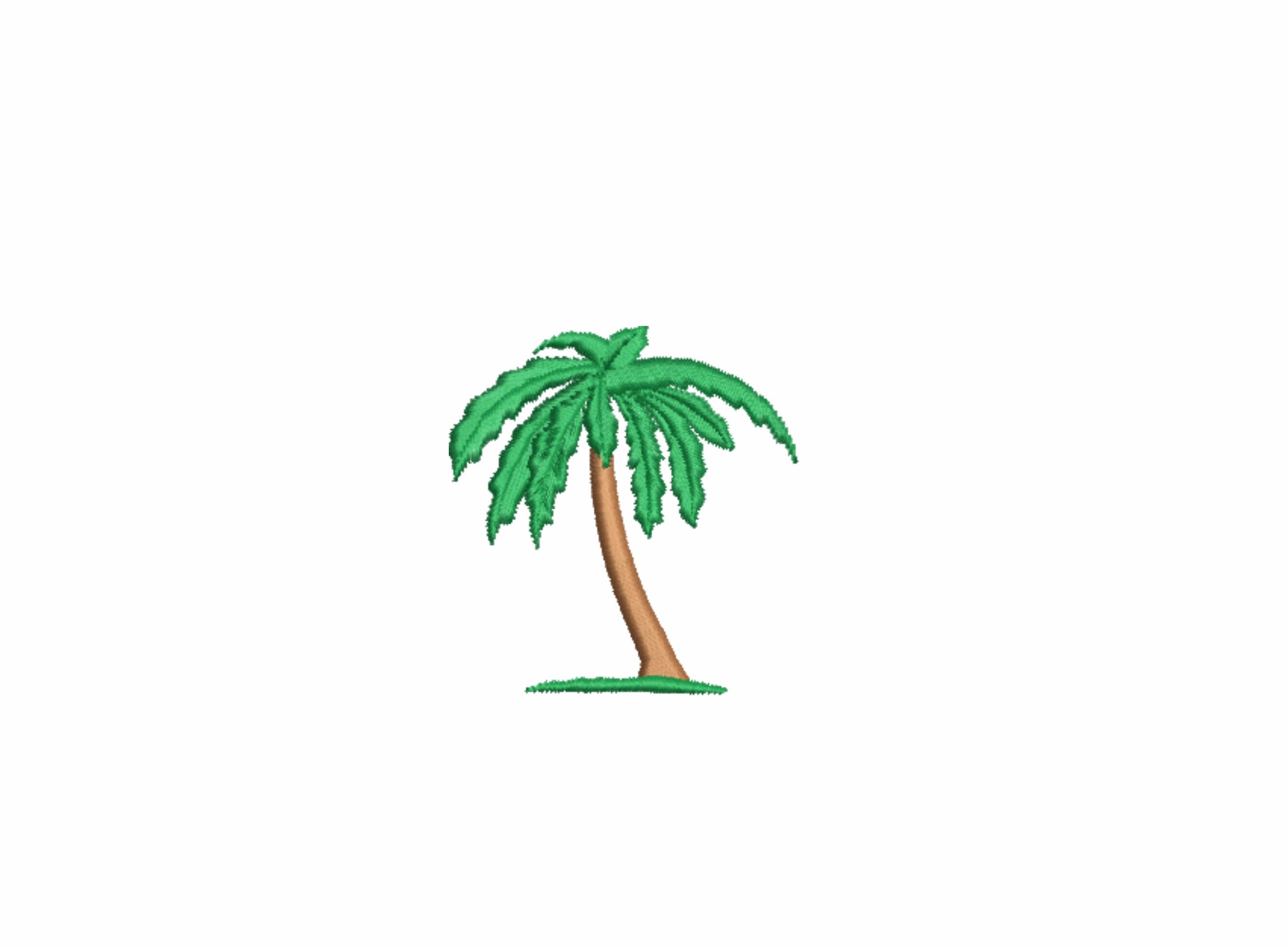 Palm tree embroidery design | Etsy