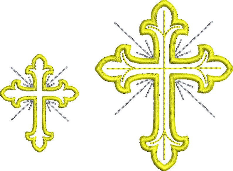 Cross Embroidery Design. TWO SIZES. | Etsy UK