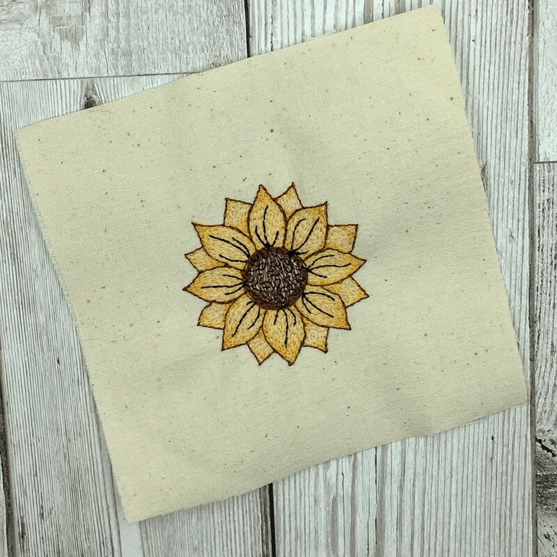 Sunflower Embroidery - Etsy